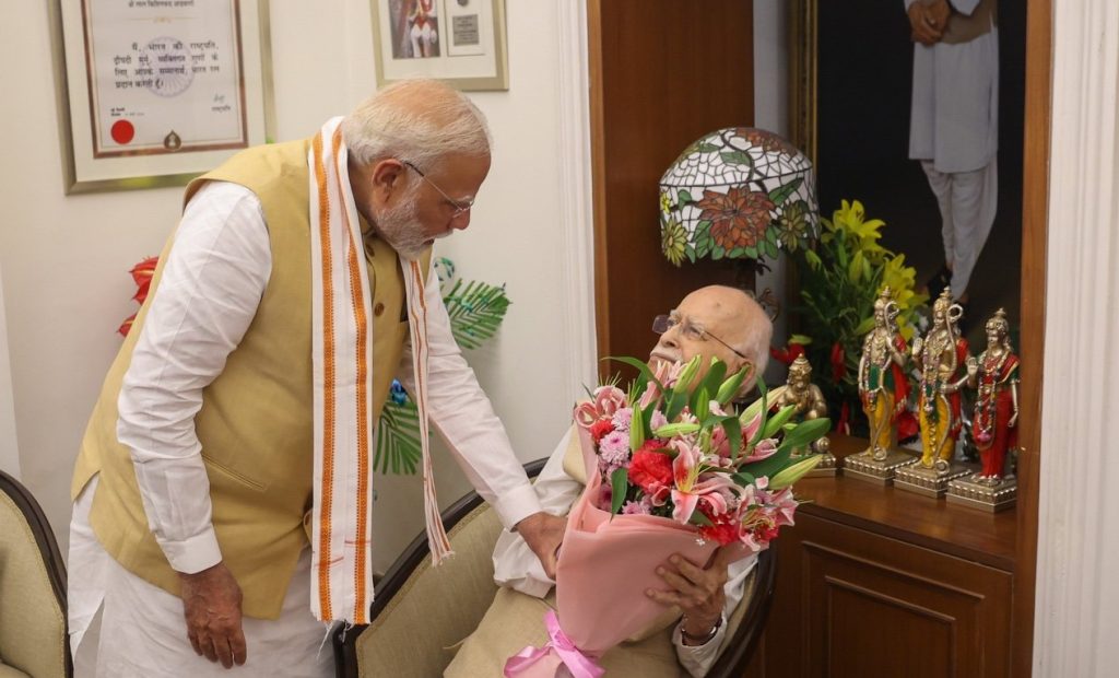 PM Modi celebrates LK Advani’s 97th birthday, hails his contributions ...