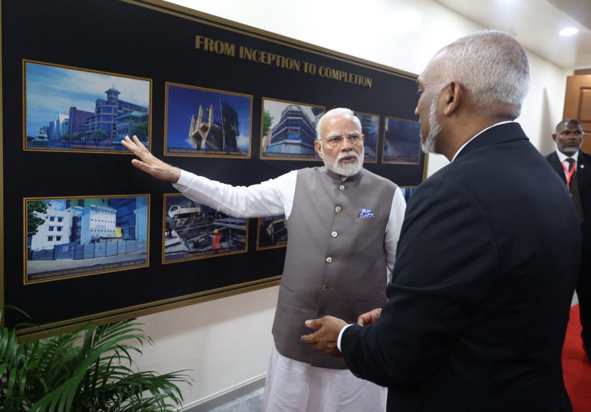 PM Modi, Maldivian President Muizzu inaugurate new Defence Ministry ...