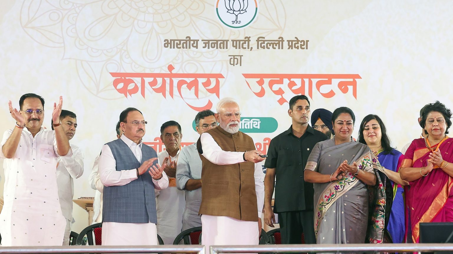 PM Modi inaugurates Delhi BJP office, hails party workers’ role in key ...