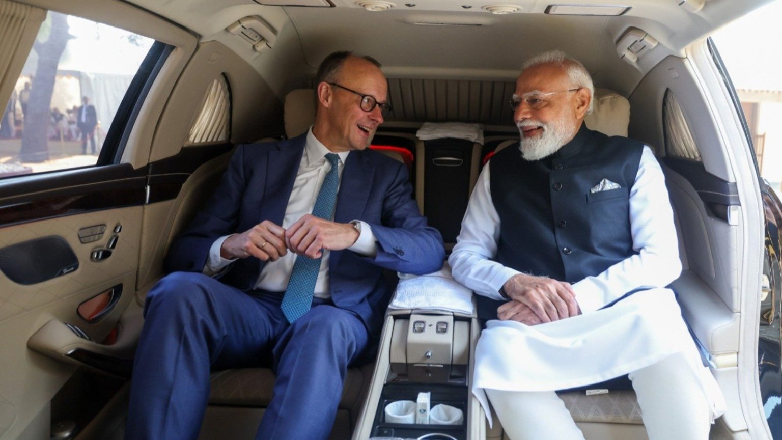 PM Modi shares car ride with German Chancellor Friedrich Merz - DD India